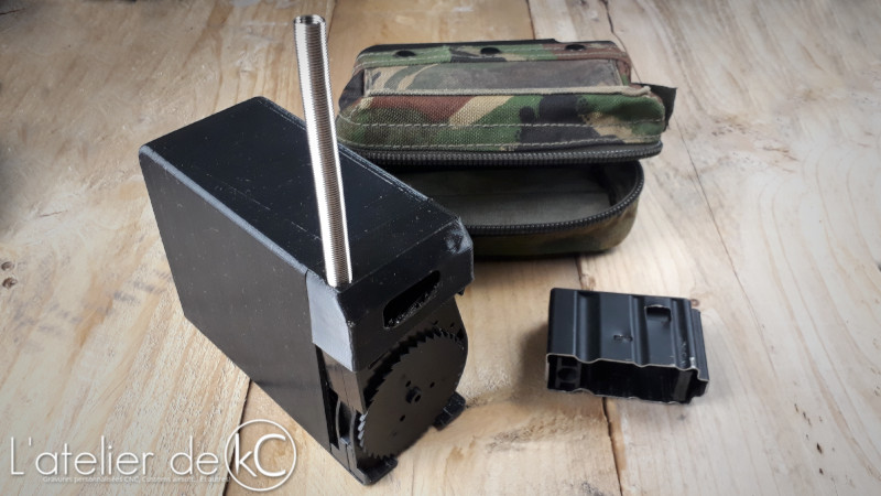 Conversion nutsacks 100rds RD en ammobox hicap 500bbs pour 249 et mk46 ...
